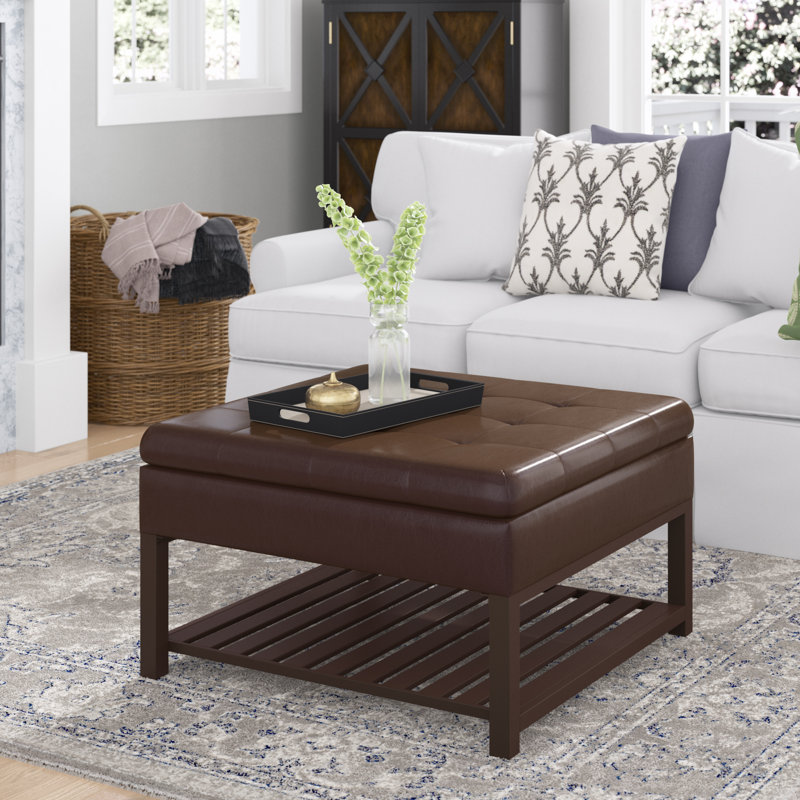 Dillonvale Faux Leather Ottoman